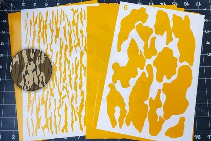 Camo Stencils Digital Camo (small) Airbrush Stencils