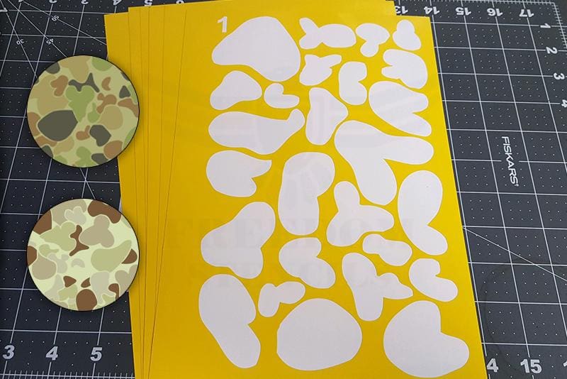 Heat Resistant Vinyl Camouflage Stencils - Freedom Stencils