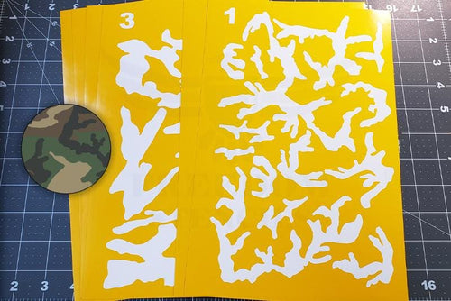 Heat Resistant Vinyl Camouflage Stencils - Freedom Stencils