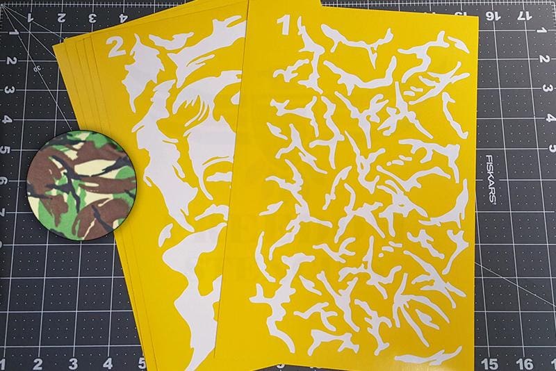 Camo Pattern Stencils Printable Acid Tactical® 16 Designs 9x14