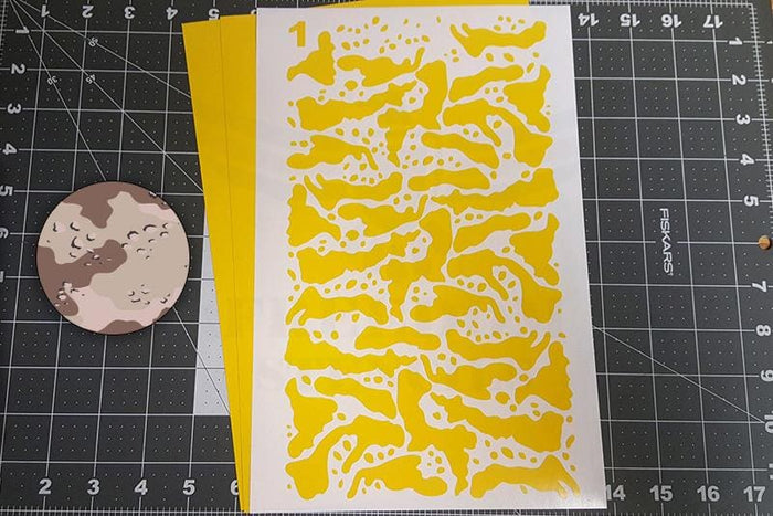 Heat Resistant Vinyl Camouflage Stencils - Freedom Stencils