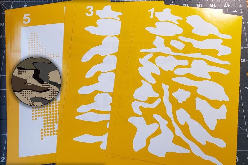 Gold Spray Paint 12 Pcs Camo Stencils Set - Reusable Digital Camouflage ...