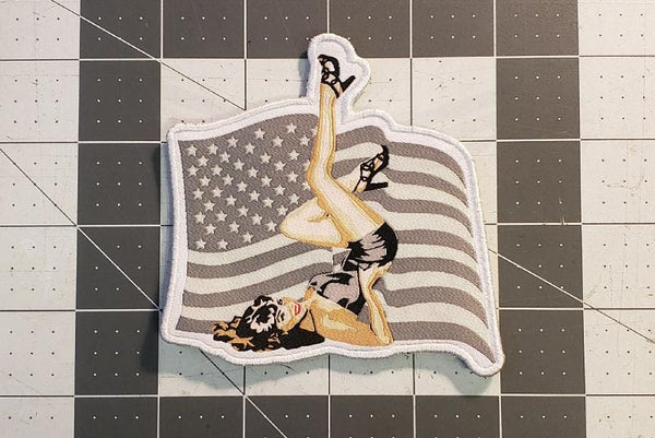 Pinup Girl Morale Patch - Freedom Stencils