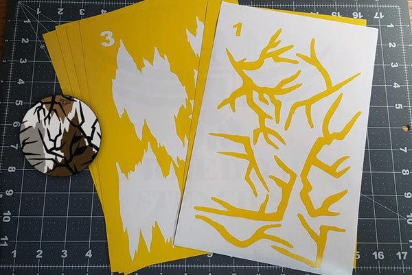 PREDATOR Camouflage Stencil Pack for Duracoat, Cerakote, Gunkote ...
