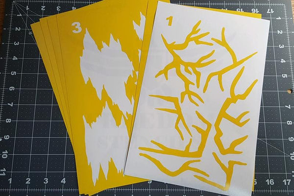 PREDATOR Camouflage Stencil Pack for Duracoat, Cerakote, Gunkote ...