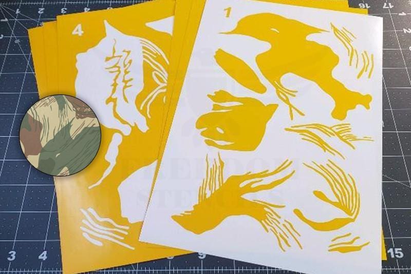 RHODESIAN Camo Stencil Pack for Duracoat, Cerakote, Gunkote & spray ...